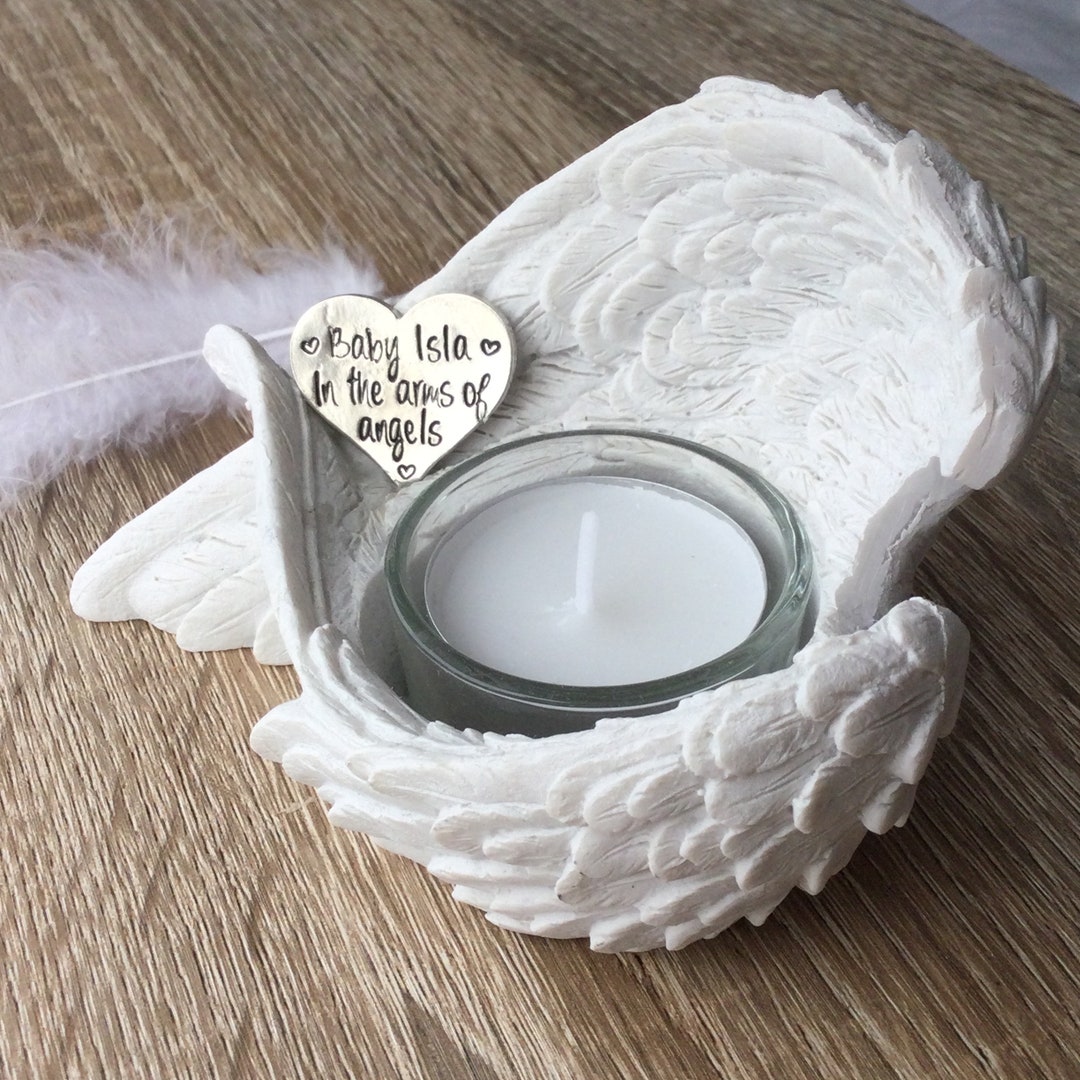 Angel Wing Personalised Candle - Etsy