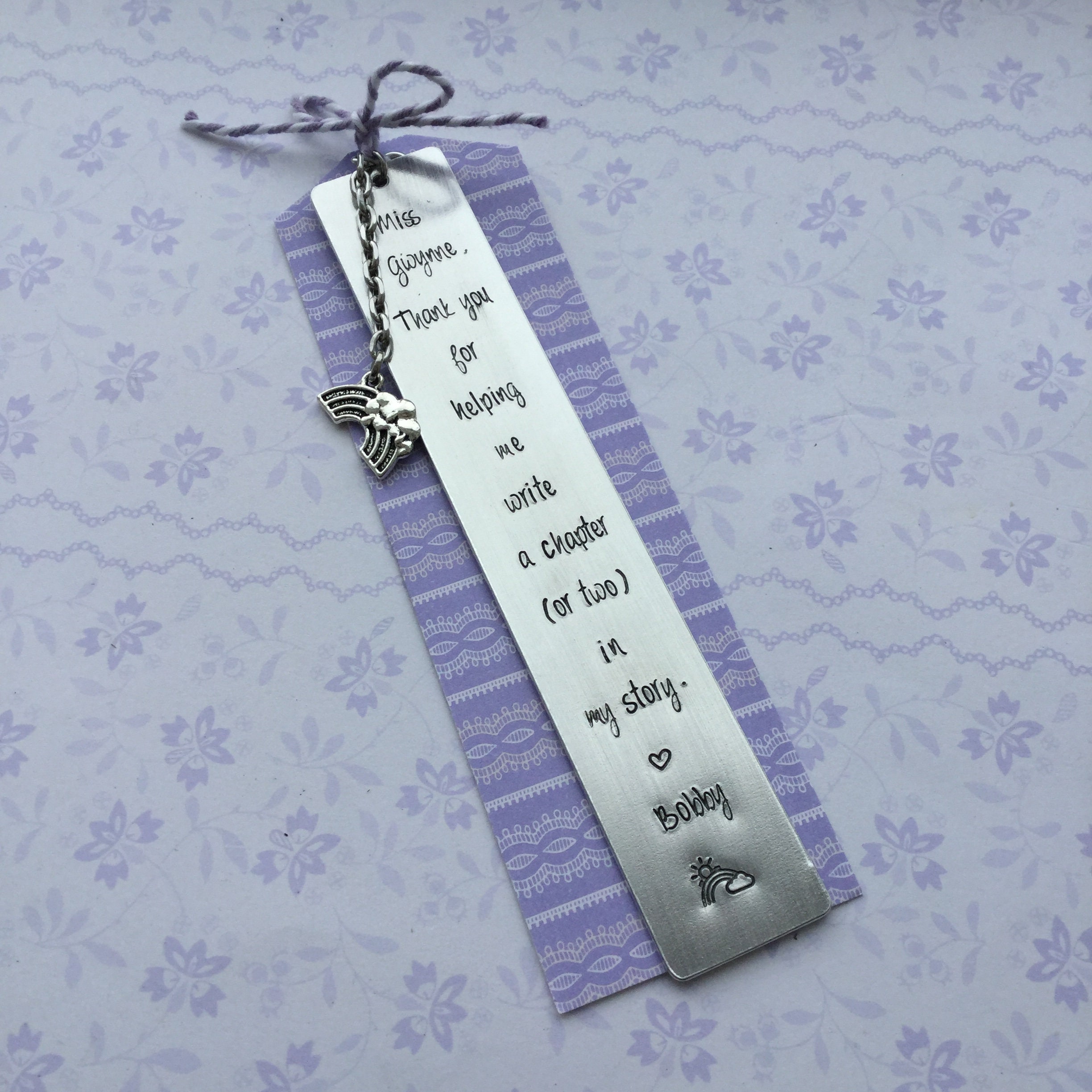 Personalised Teacher Bookmark End of Term Gift Gift for | Etsy