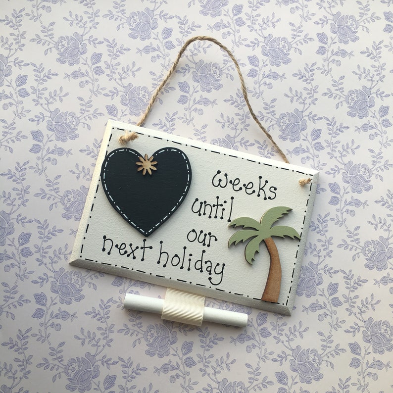 Holiday Countdown Plaque weeks until my next holiday gift | Etsy