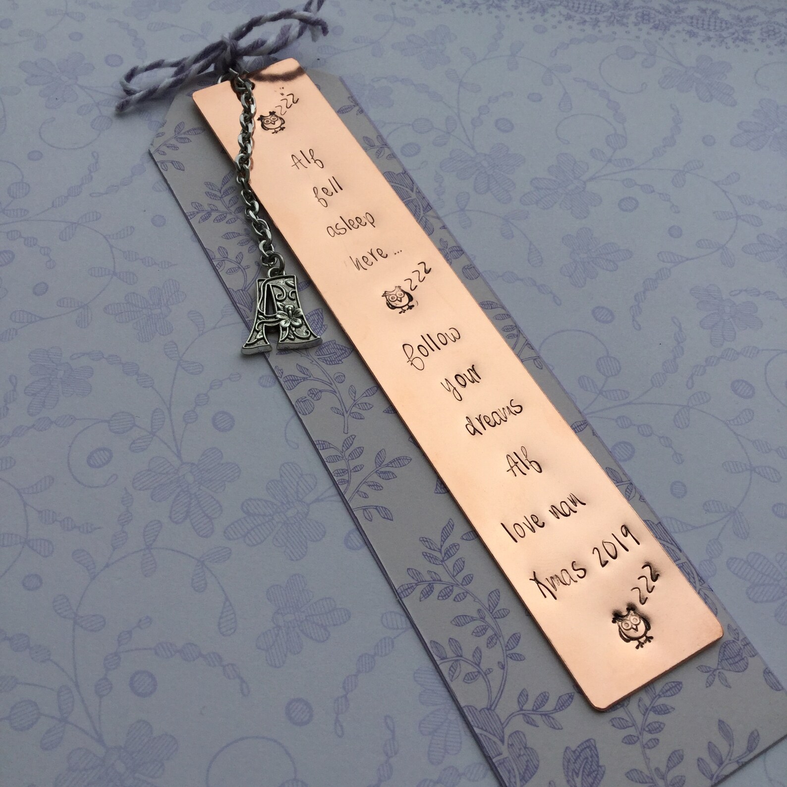 Personalised Copper Bookmark Customised Metal Bookmark Gift | Etsy