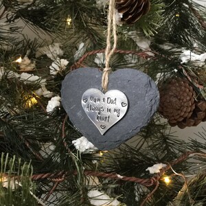 Personalised Slate Heart Decoration - Etsy