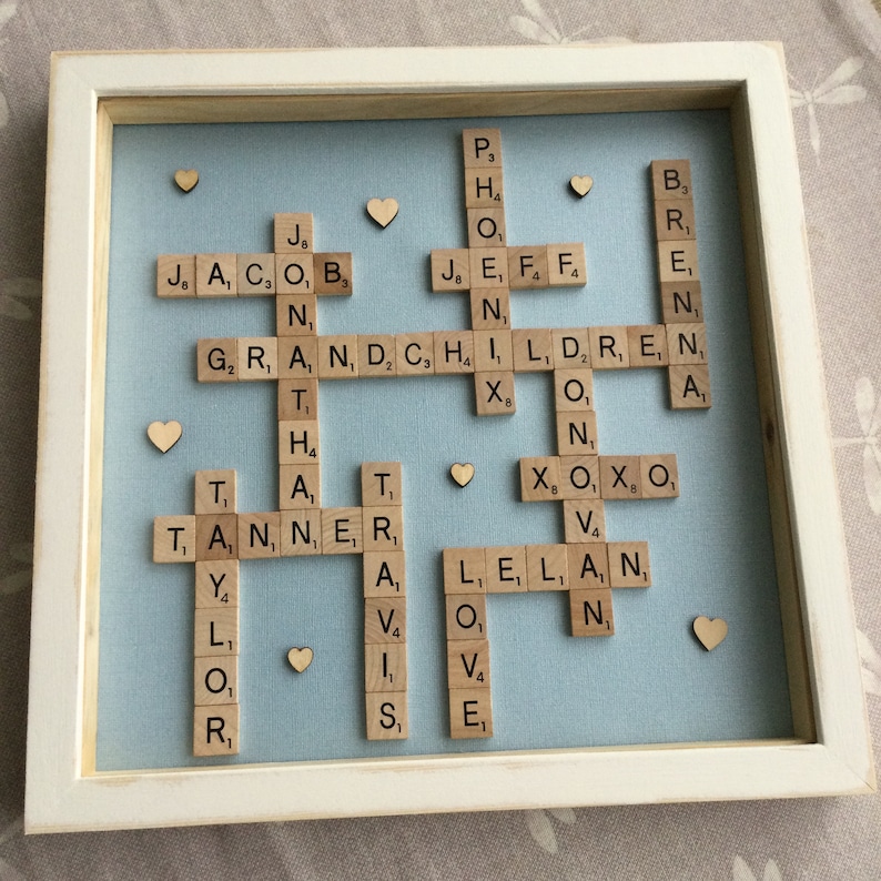 Family Scrabble Frame, Personalised Family Names, Personalised Scrabble ...