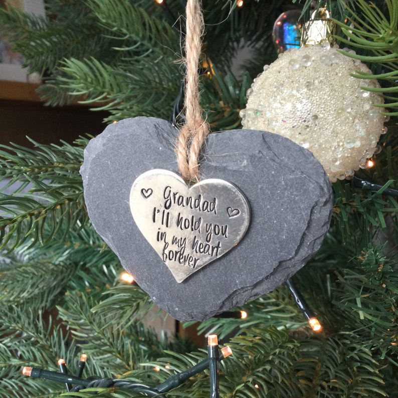 Personalised Slate Heart Decoration - Etsy