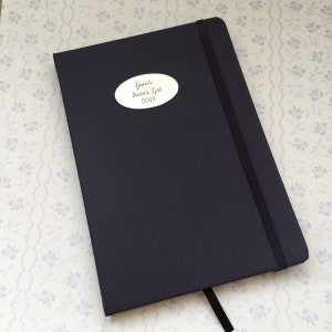 Blue Hardback Notebook, Personalised Diary, Personalised Journal ...