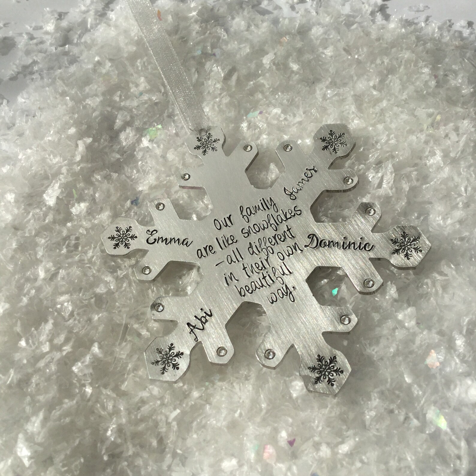Personalised Snowflake Decoration | Etsy