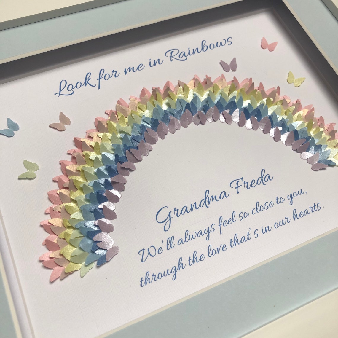 Rainbow Memorial Picture - Etsy