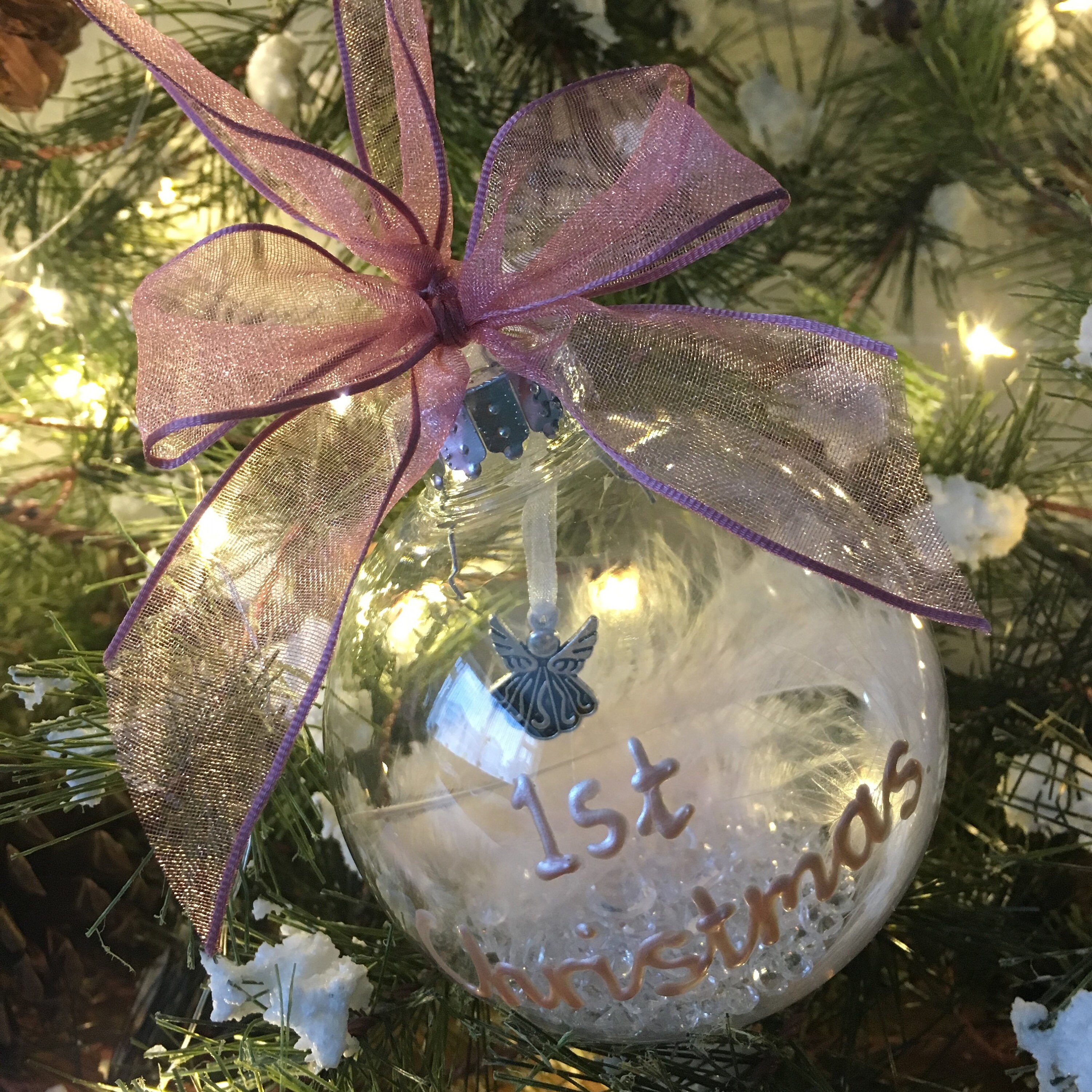 Personalised Christmas Bauble Memorial Keepsake White - Etsy UK