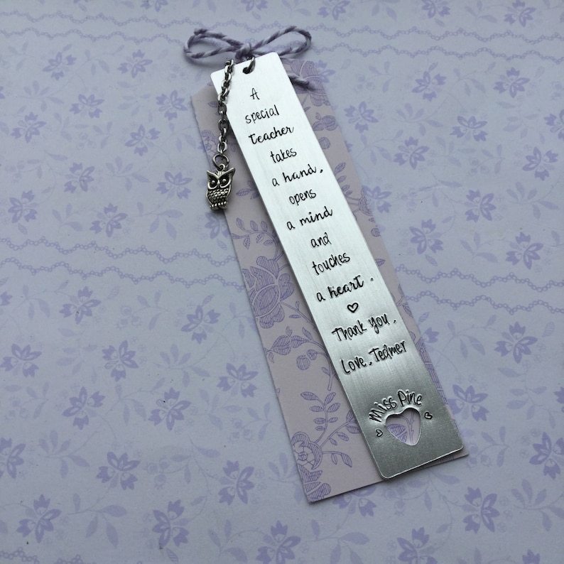 Personalised Teacher Bookmark End of Term Gift Gift for - Etsy