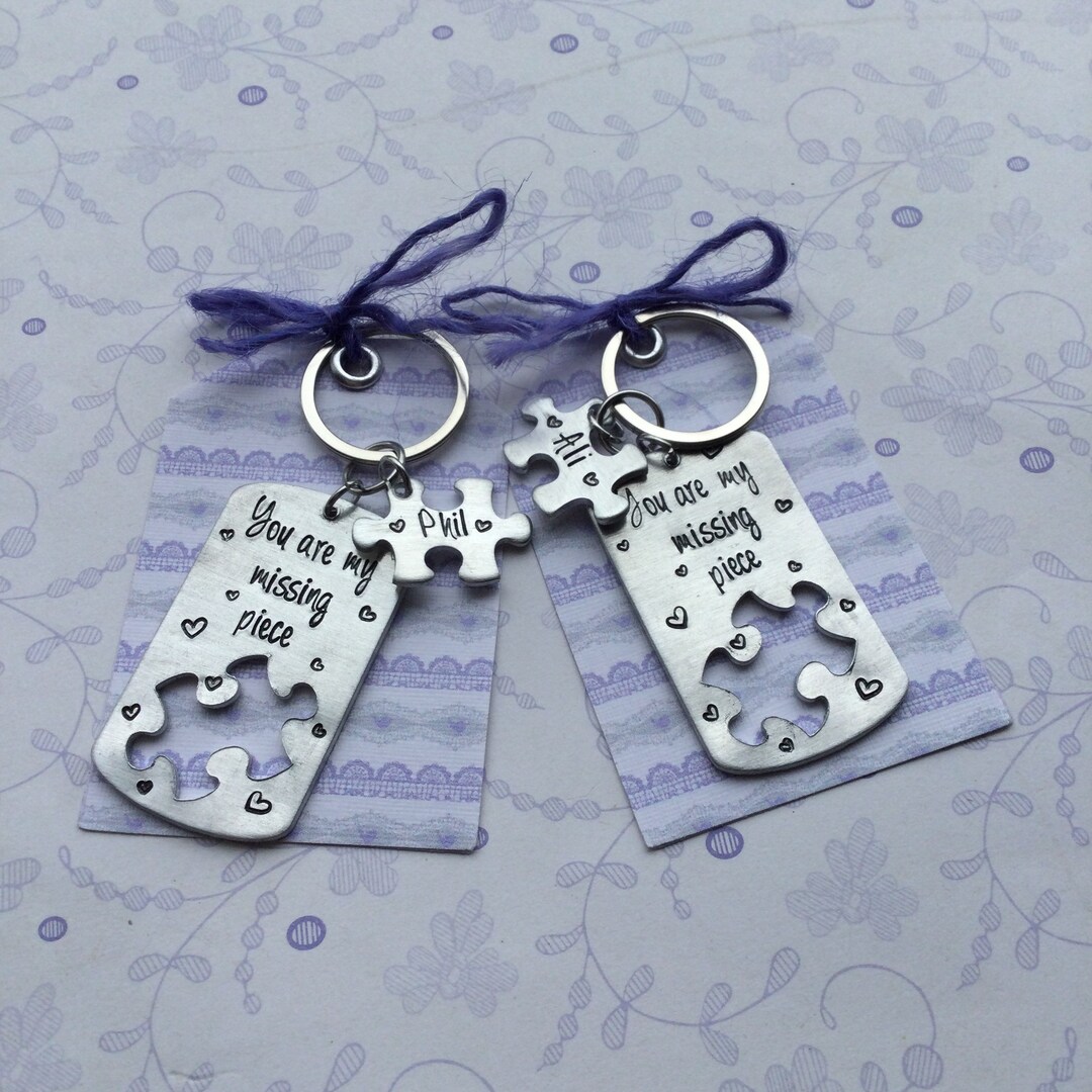 Missing Piece Jigsaw Keyring, Missing Piece, Gift for Other Half ...