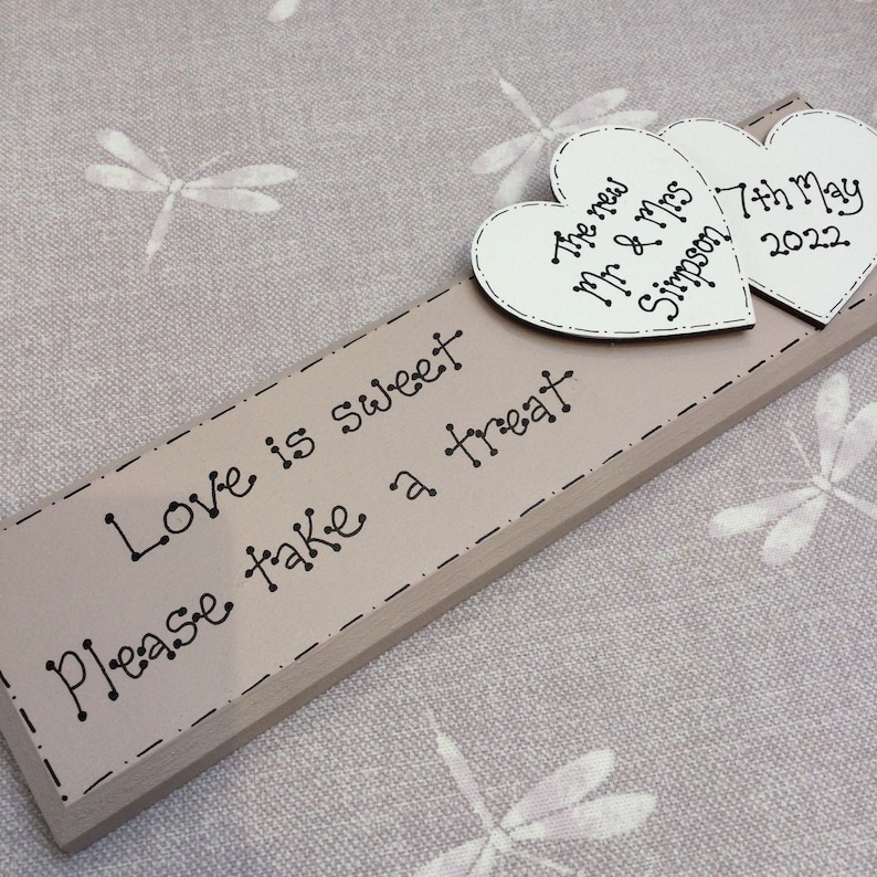 Wedding Sweet Table Sign Wedding Sweet Table Plaque Love is - Etsy
