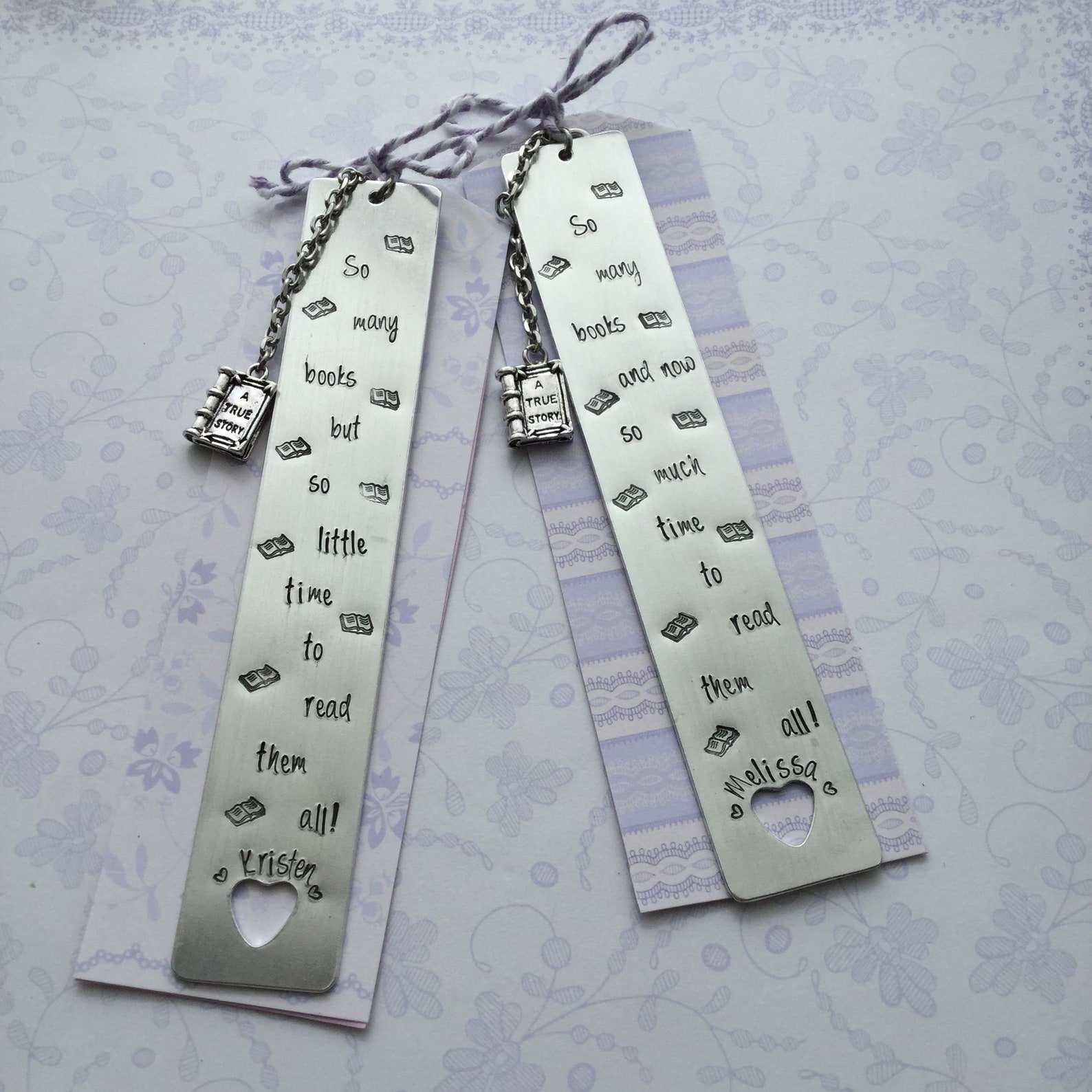 Personalised Bookmark Customised Metal Bookmark Gift for - Etsy