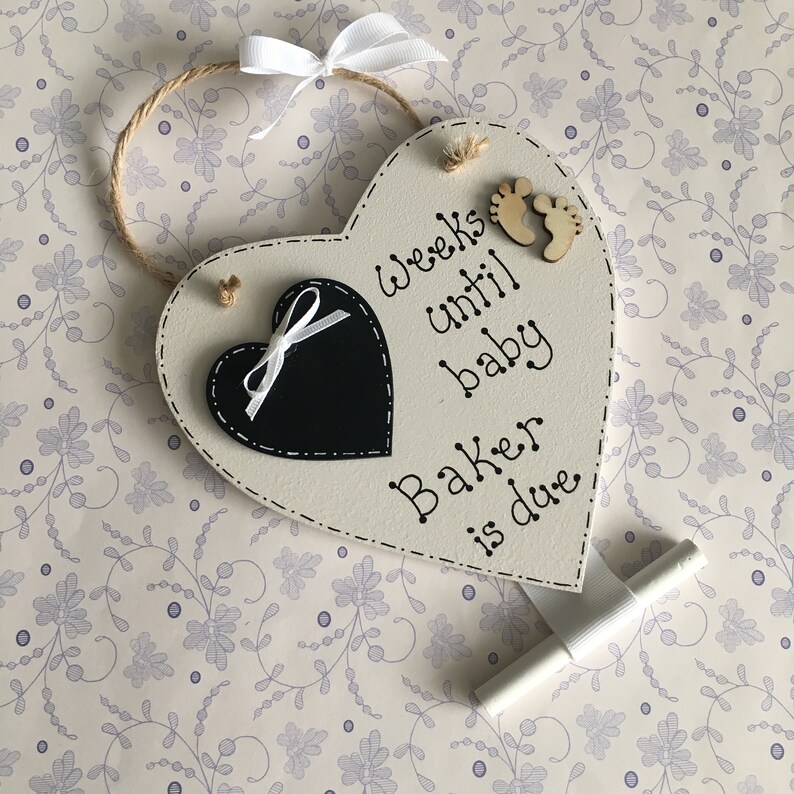 New Baby Countdown Plaque Personalised Countdown Plaque Baby - Etsy UK