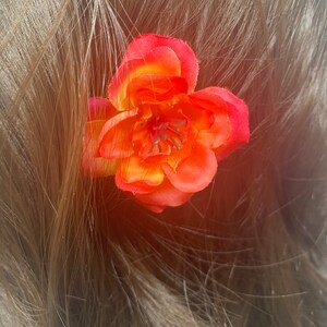 Rose Hair Clip - Etsy UK