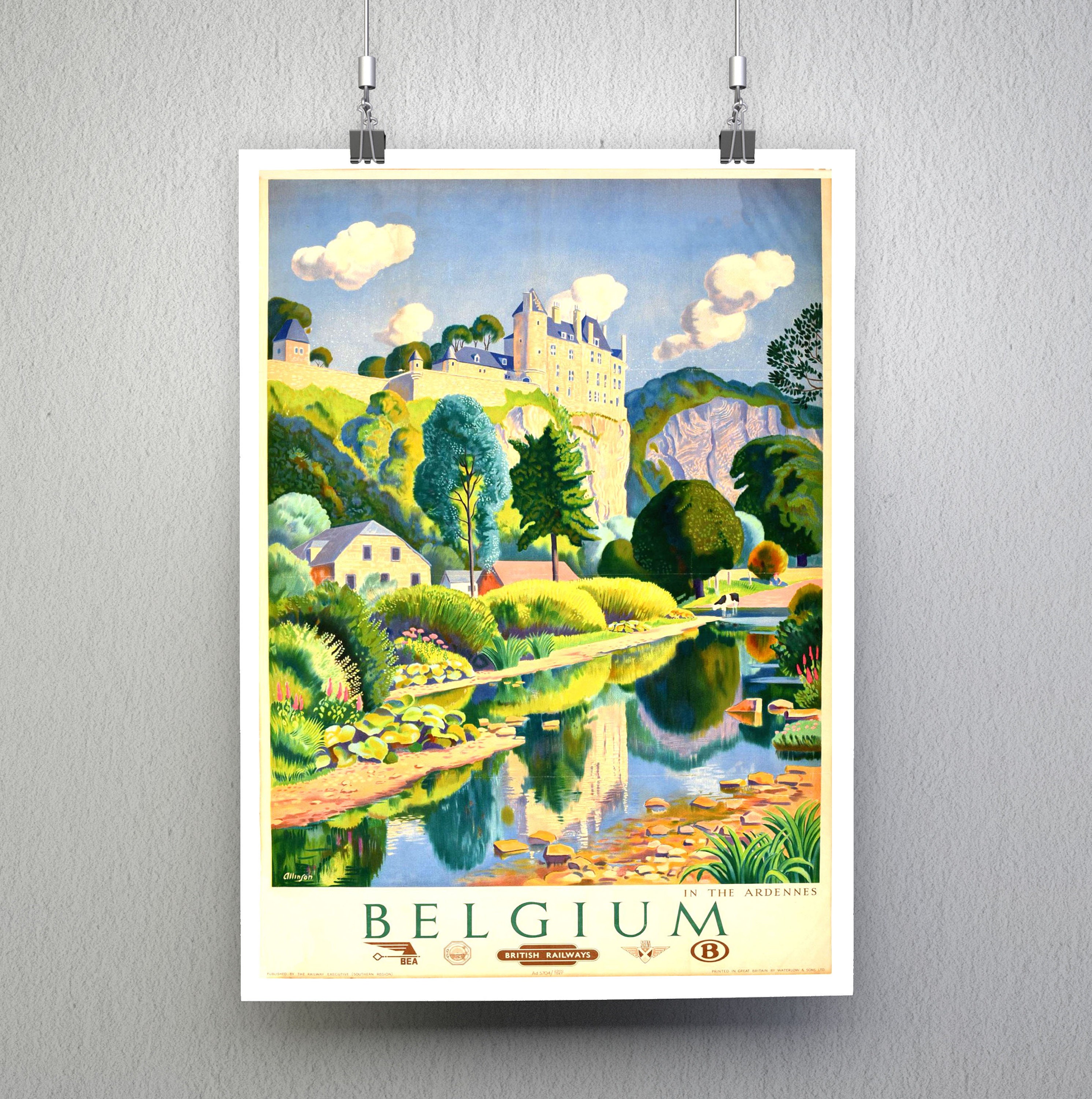 Belgium Travel Poster / Belgium Poster / Travel Poster / | Etsy