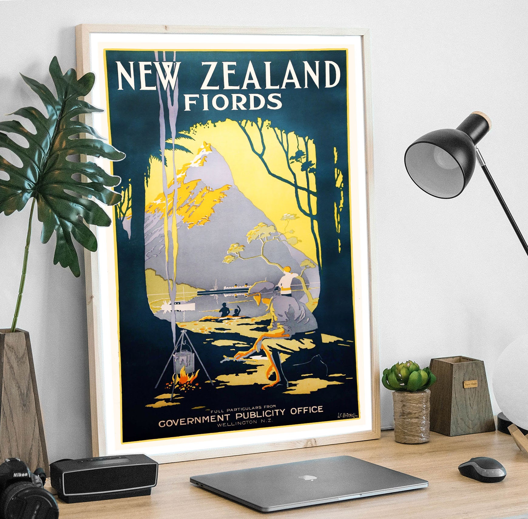 New Zealand Poster / New Zealand Print / New Zealand Fjords / - Etsy UK