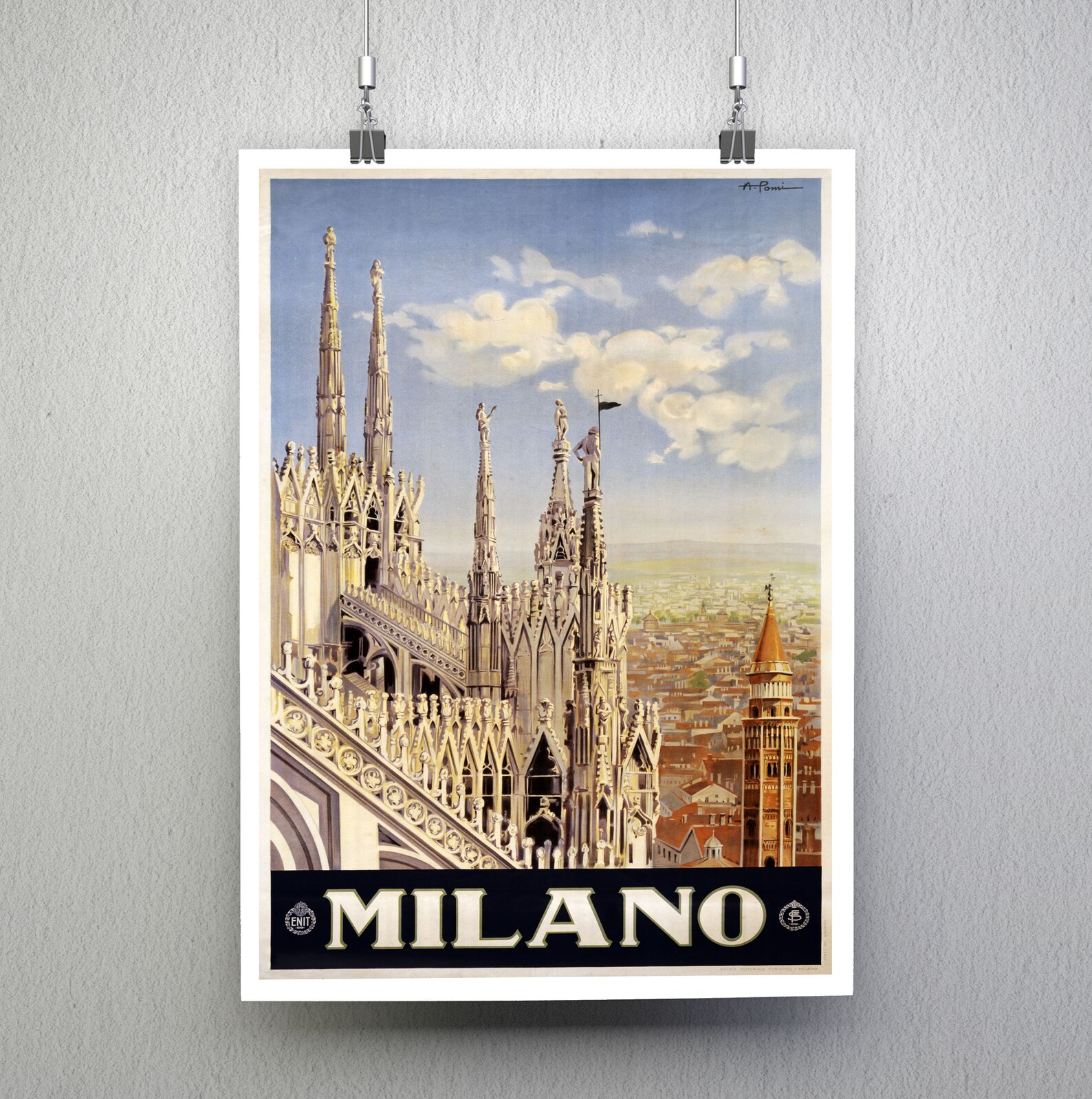Milan Poster / Milan Print / Milan Art / Milan Travel / - Etsy