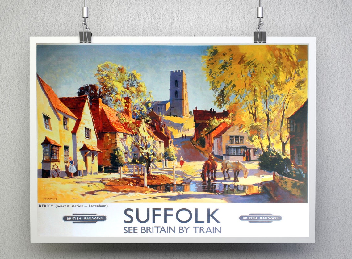 Suffolk Poster / Suffolk Print / Vintage Suffolk / Travel | Etsy