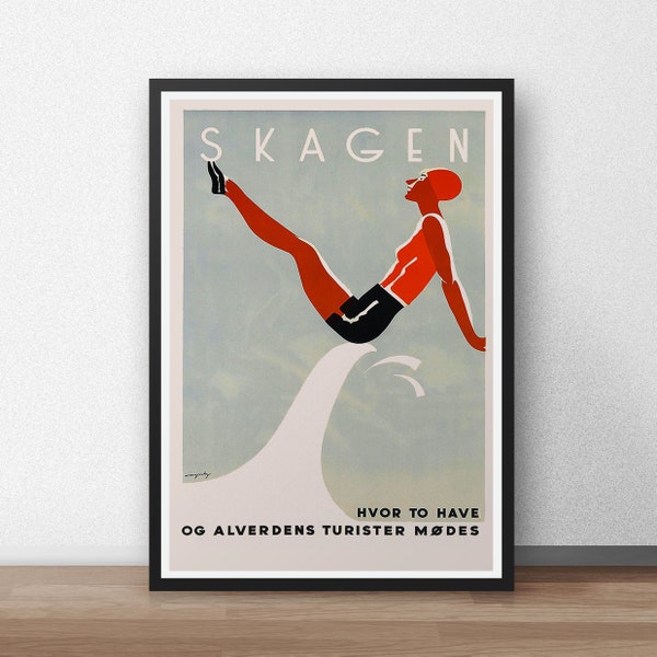 Denmark Vintage Poster - Etsy