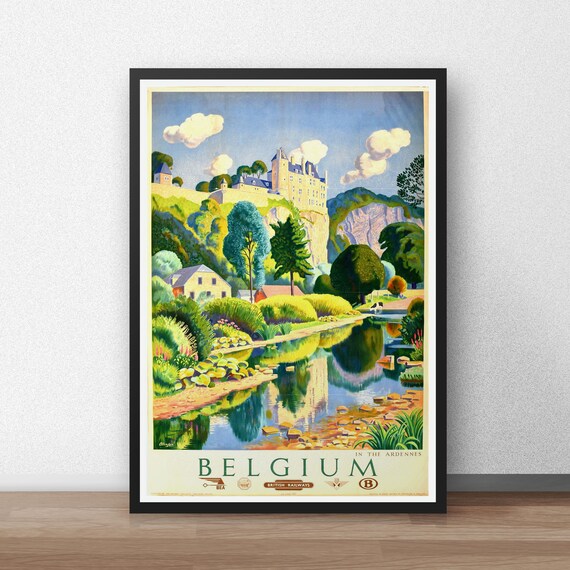 Belgium Travel Poster / Belgium Poster / Travel Poster / | Etsy