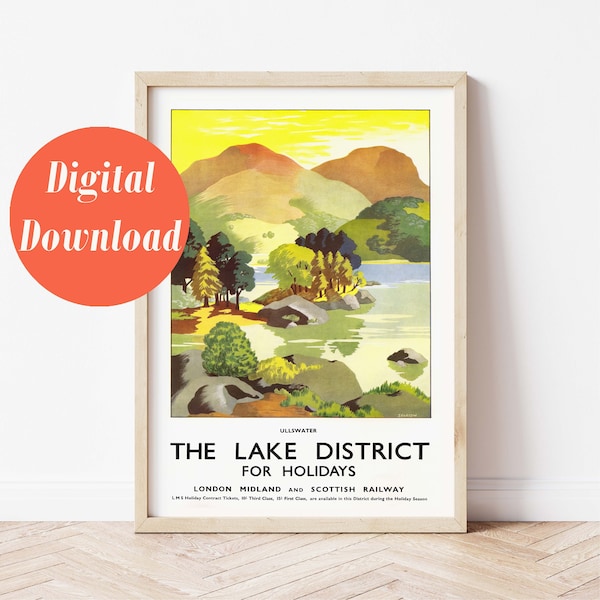 Lake District Railway Poster - Etsy