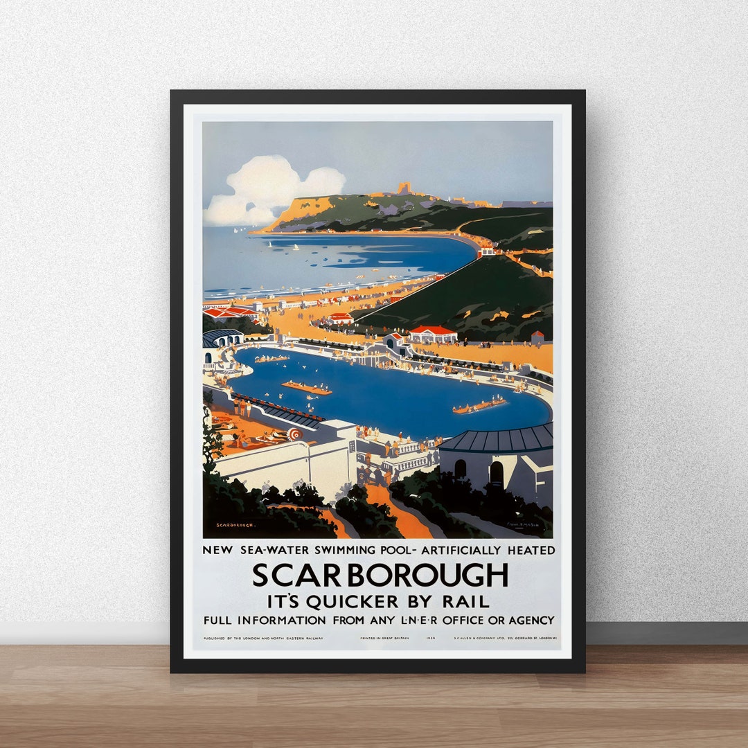 Scarborough Poster / Scarborough Print / Vintage Scarborough / Travel ...