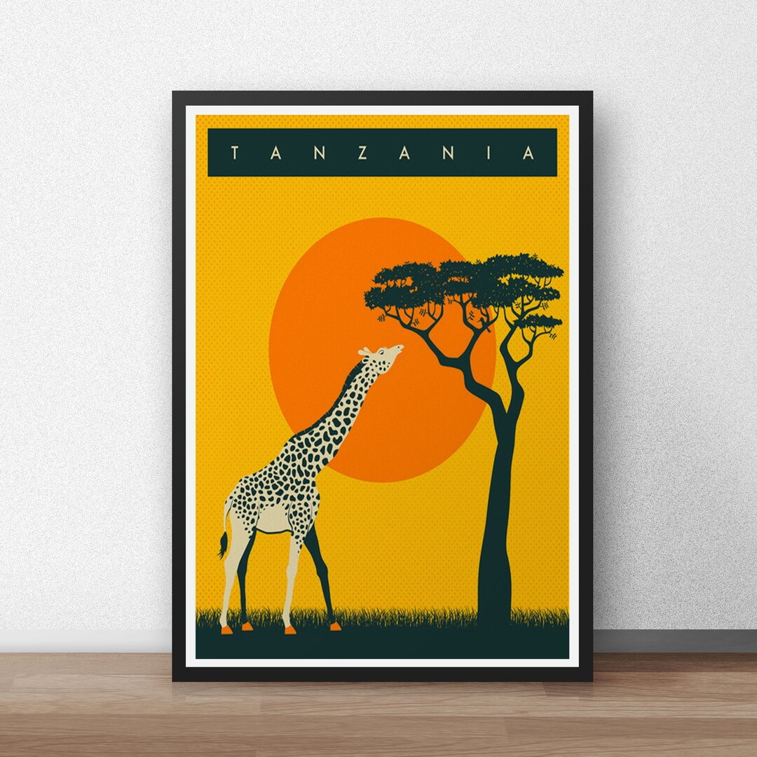 Tanzania Vintage Travel Poster / Tanzania Poster / Tanzania - Etsy Israel
