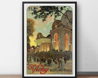 Antibes Vintage Travel Poster French Riviera PLM Railway - Etsy