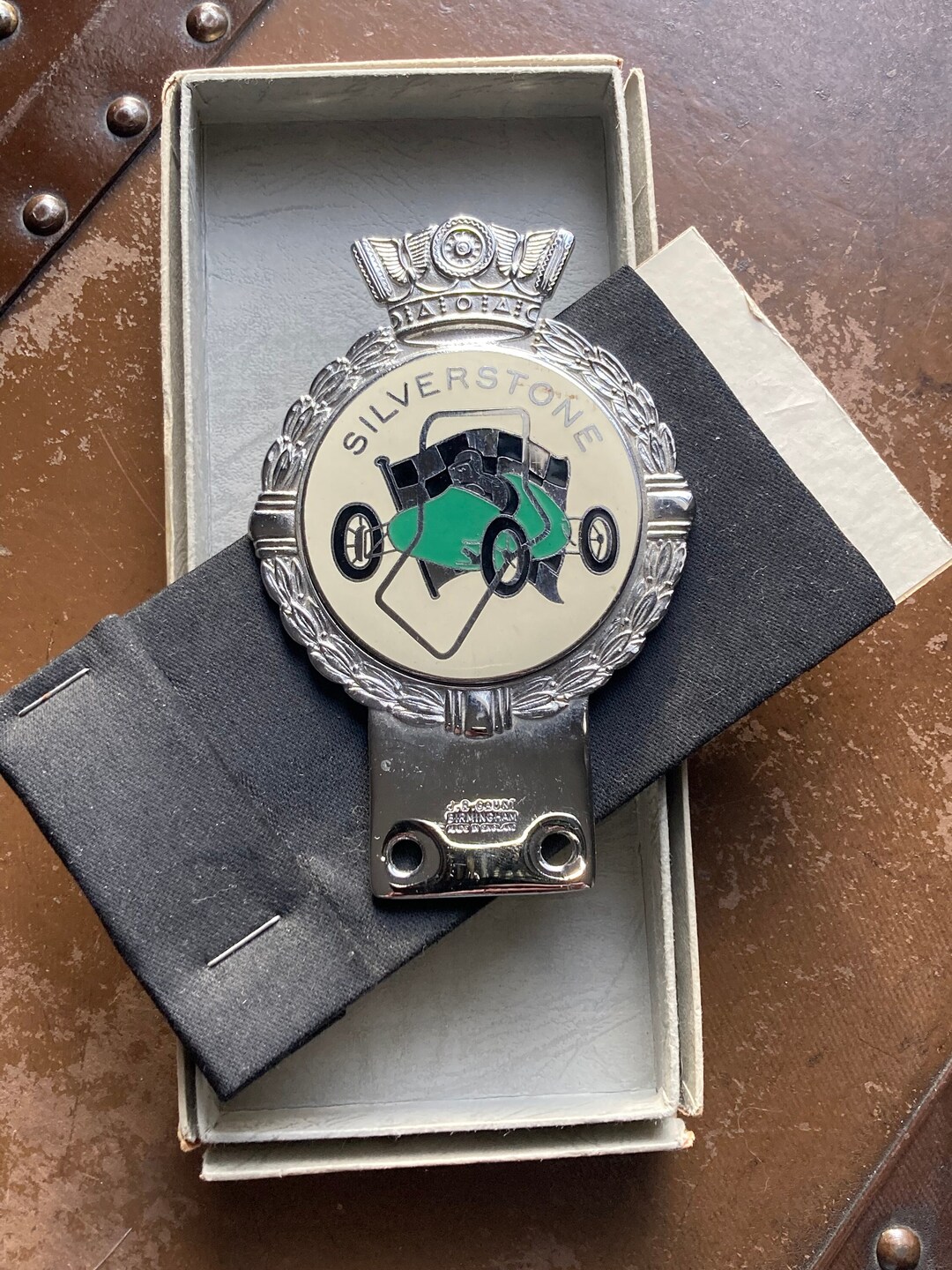 Original J.R. Gaunt SILVERSTONE and Crown Grille Badge - Etsy