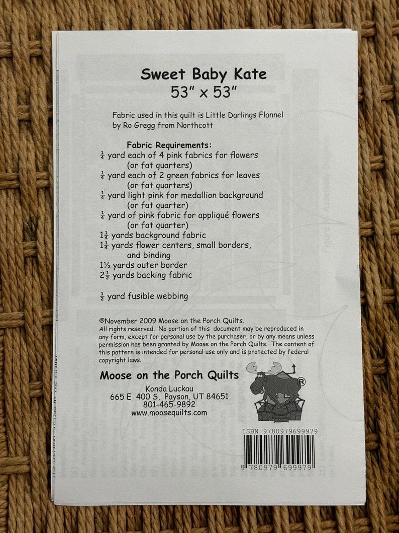 Sweet Baby Kate Quilt Pattern From Moose on the Porch Quilts - Etsy