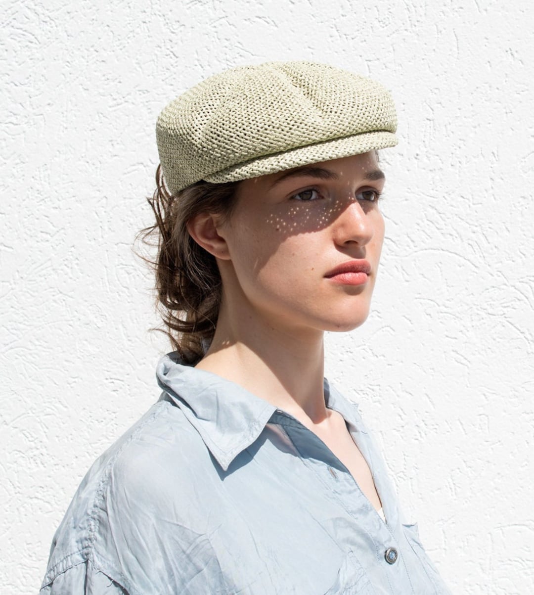 Lightweight Summer Cap in Twisted Paper With Small Peak in Garçon Style ...