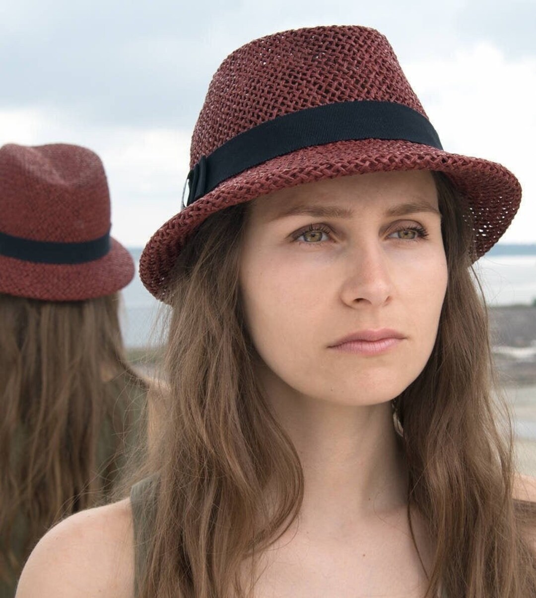 Fedora Women's Spring, Summer Straw Hat Sun Hat, Millinery, Stylish ...