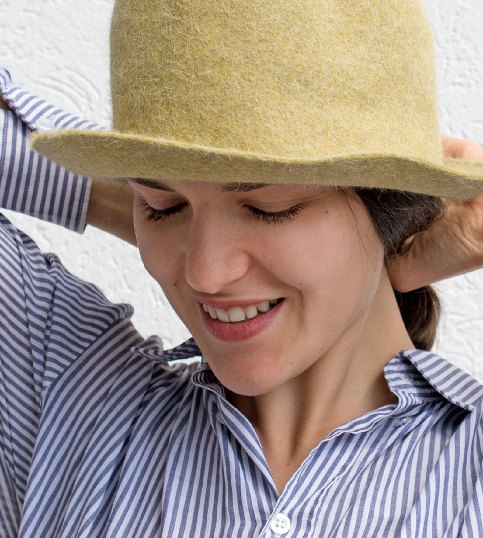 Light Crumple Hat Made of Fine Graver Hair in a Rustic Look, Puristic ...