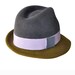 Two-colored Fedora in Elegant, Classic Form With Asymmetrical Brim ...