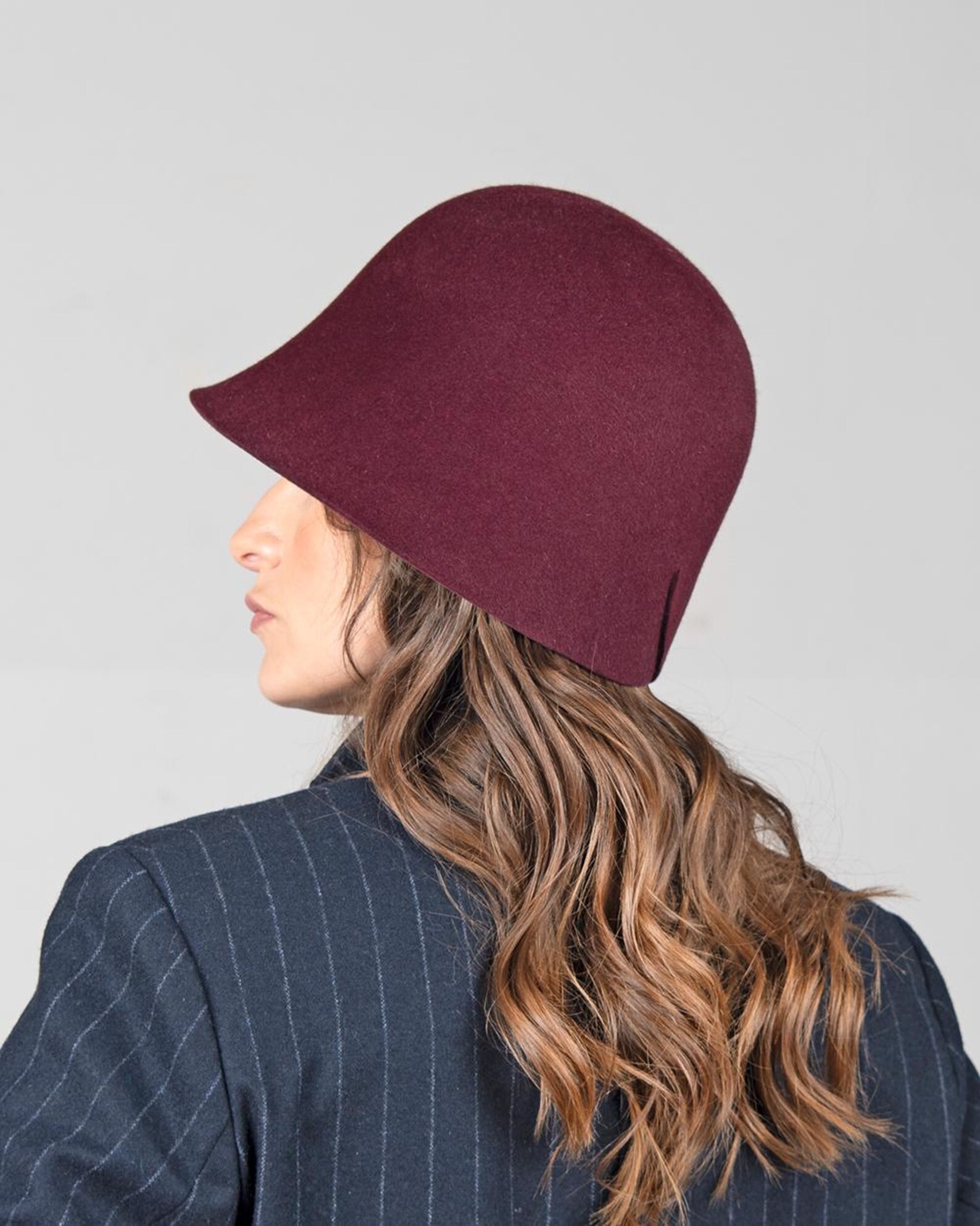 Puristic Cloche With a Short, Straight Brim in the Elegant Colour ...