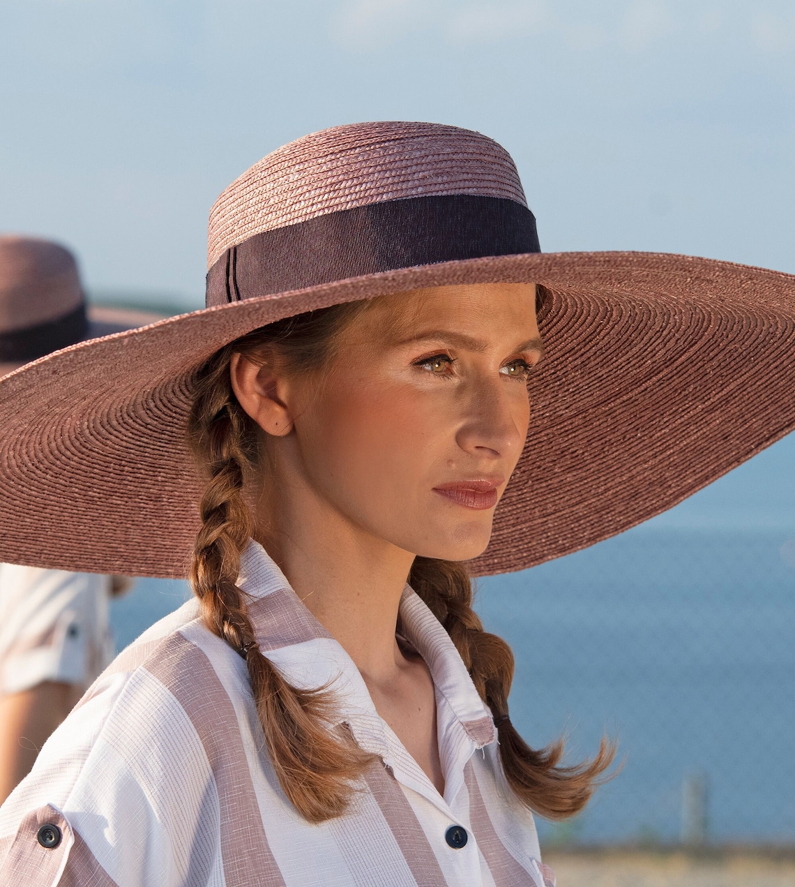 Ladies Summer Fedora in Puristic Shape, With Extra Wide Brim. Handmade ...