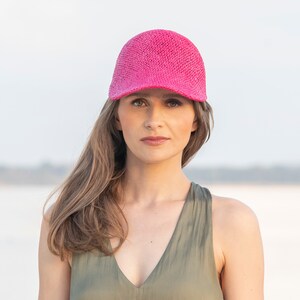 Light Sporty Summer Cap With Visor for Her in Elegant Design. Handmade ...