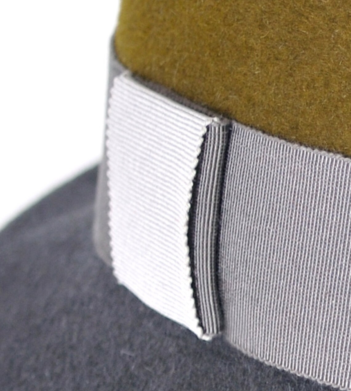 Two-colored Fedora in Elegant, Classic Form With Asymmetrical Brim ...