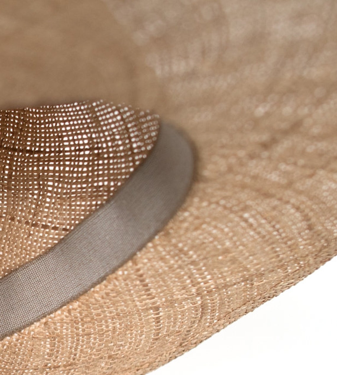 Natural Colored Summer Fedora With Wide Straight Brim. Handmade Hat ...