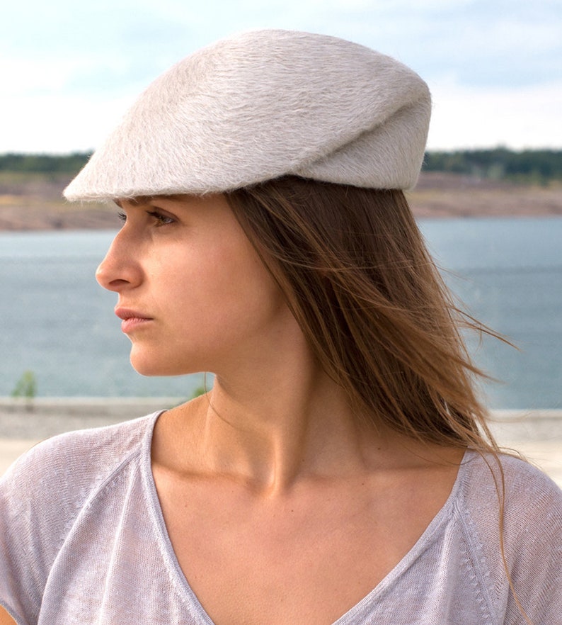 Light Cap, Ladies Felt Cap, Delicate Hat, Minimalist Designer Fashion ...