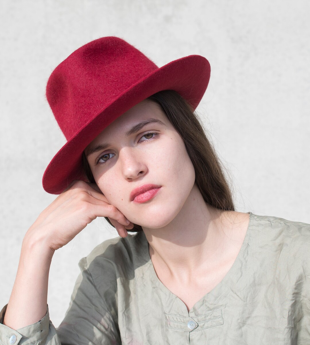 Fedora, breiter Hutrand, Damen Filzhut, Damenhut, Luxus, Hut, Vintage ...