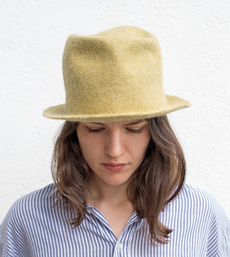 Light Crumple Hat Made of Fine Graver Hair in a Rustic Look, Puristic ...