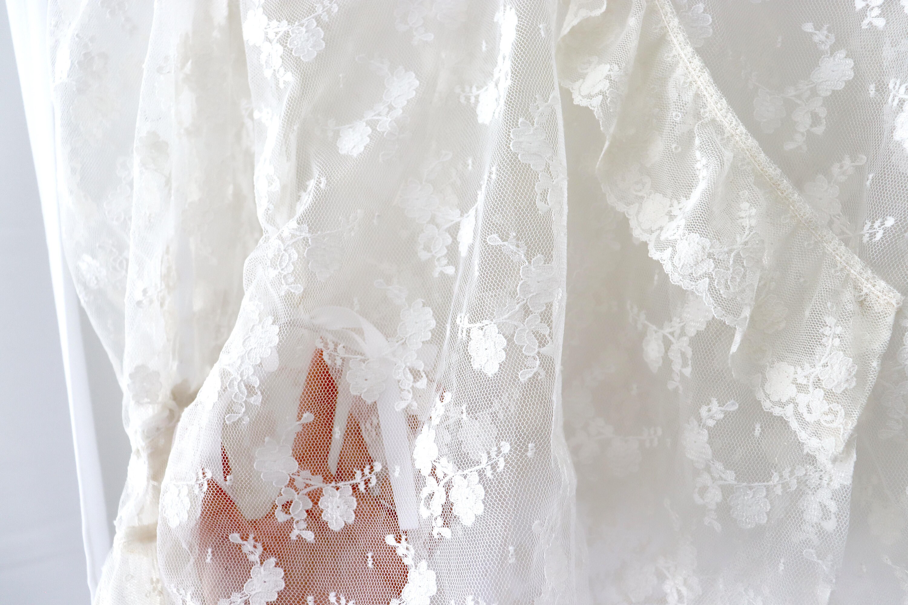 Cute Vintage Cream Lace Crossover Top - Etsy