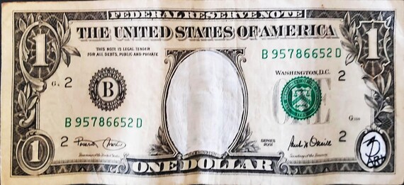 Real 1 Dollar Bill Hand Painted Personalized Custom | Etsy