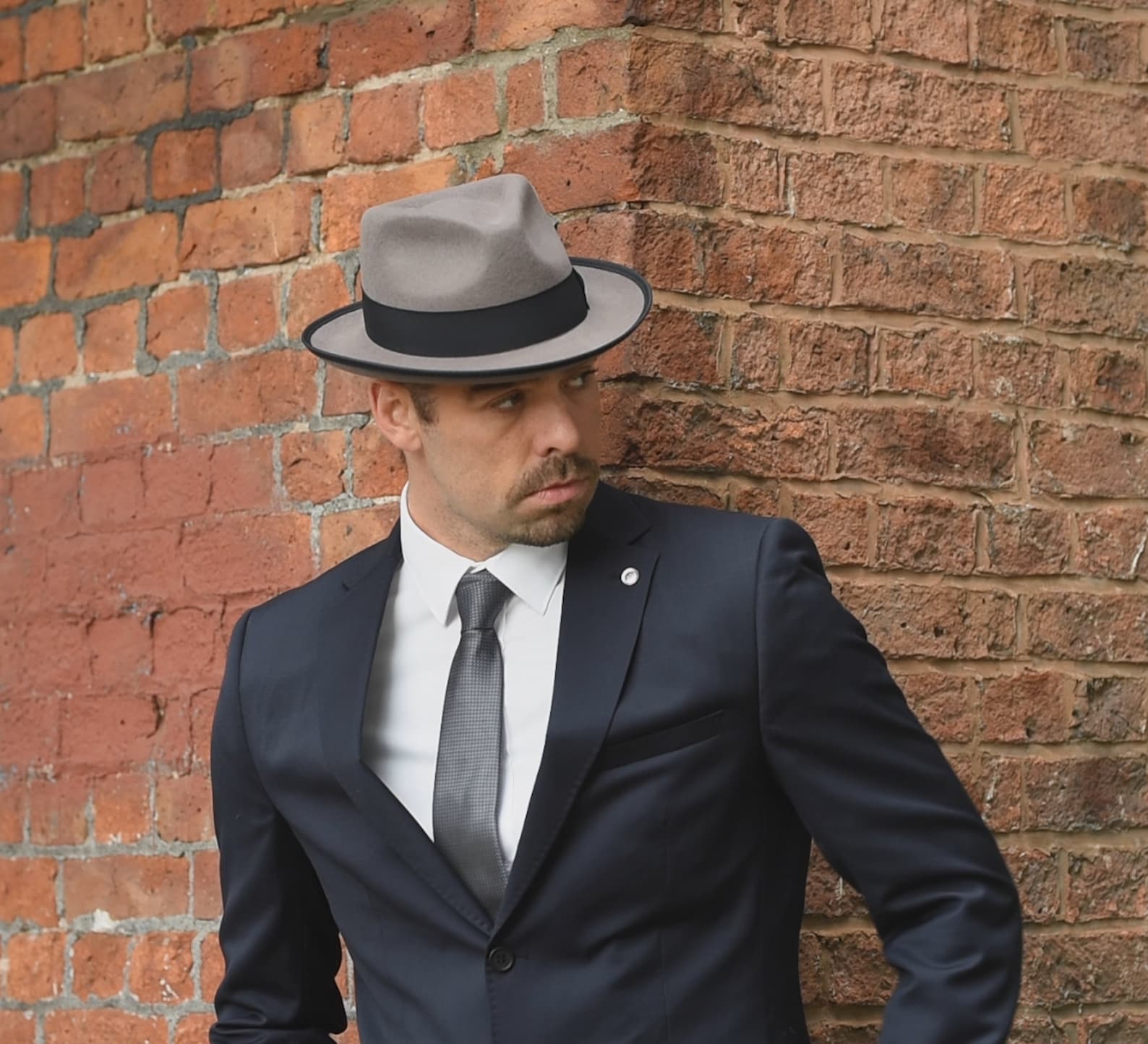 Mens 100% Wool Fedora, Men's Medium Brim Felt Fedora Hat, Theater ...