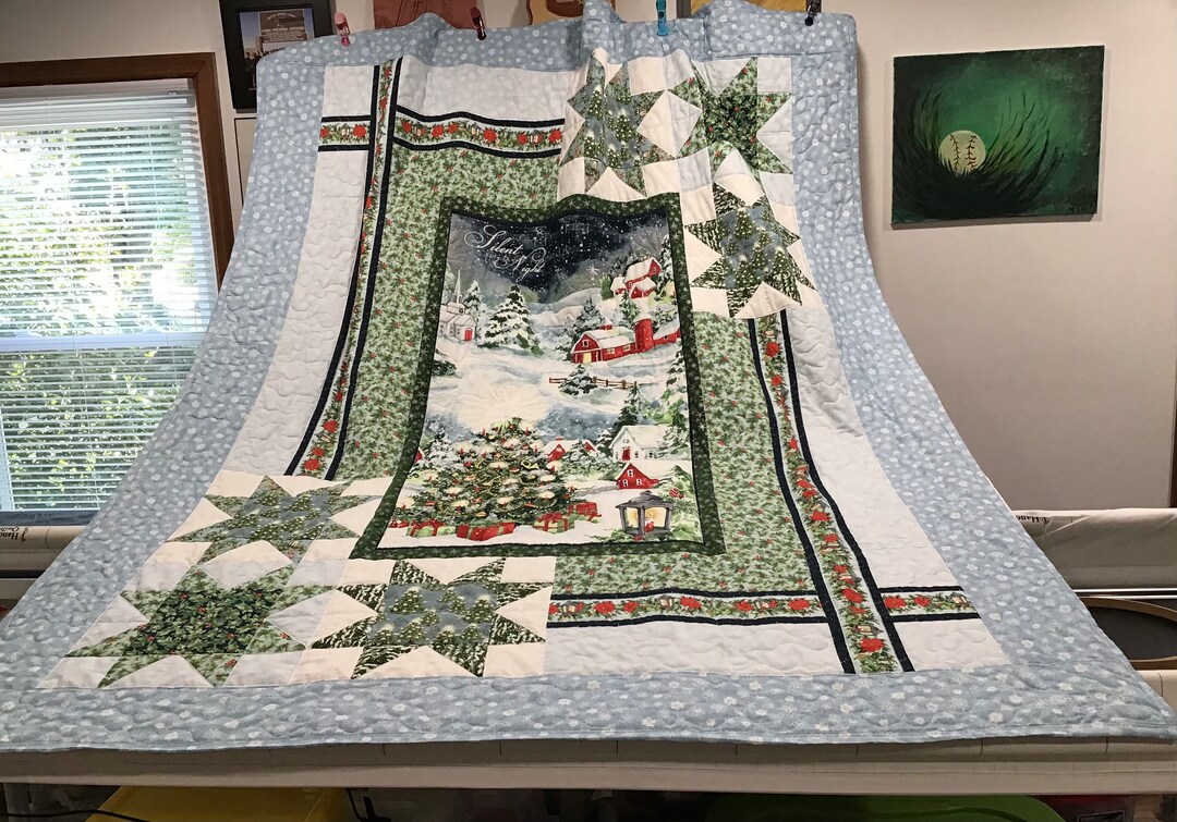 Wintry Snowy Hollow, 84" X 67" - Handmade Quilt - Etsy