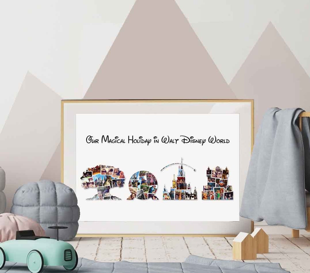 Disney Photo Collage Gift for Her 4 Park Photo Collage Gift Idea Disney ...