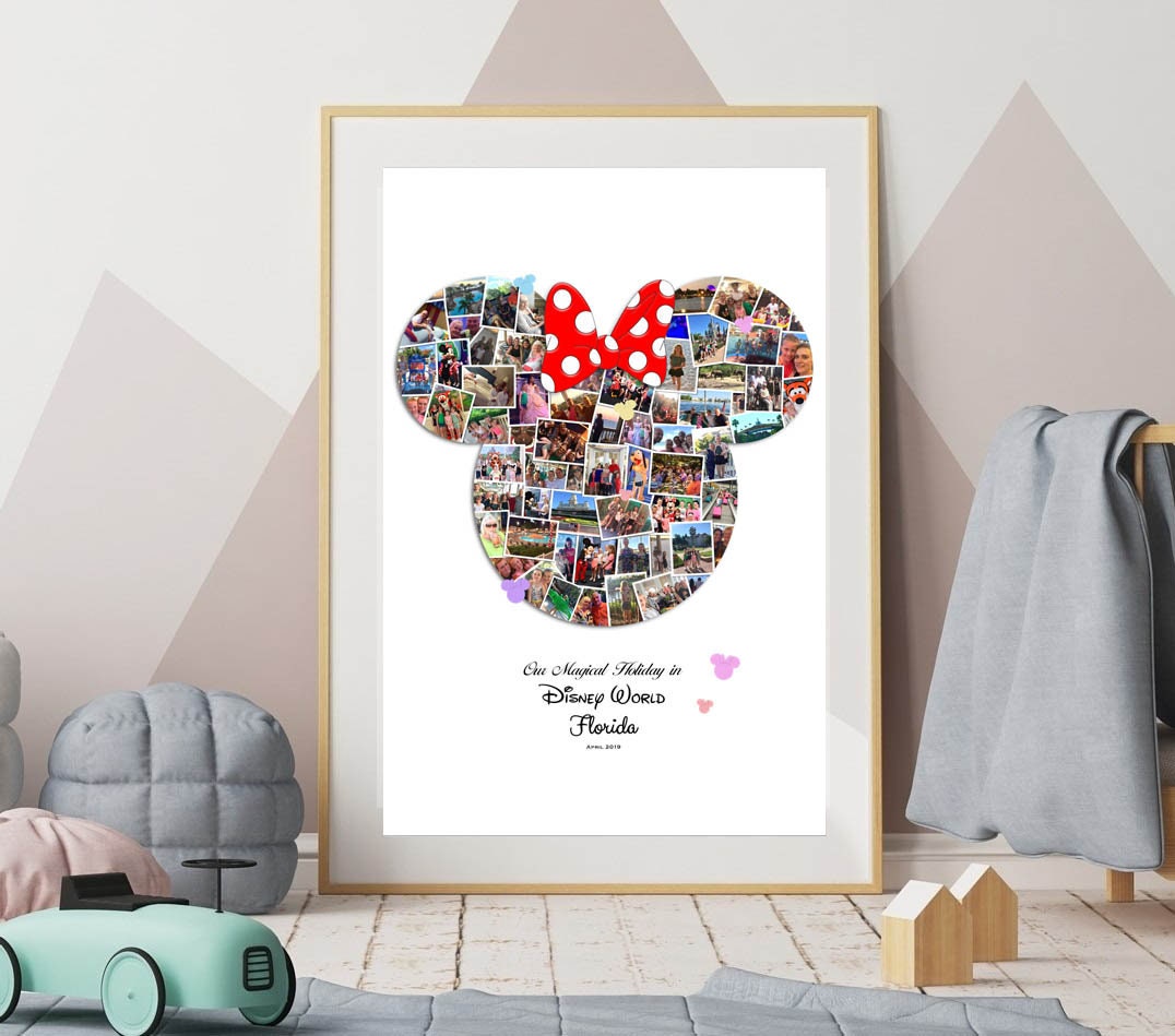 Enchanted Minnie Mouse Mickey Castle Photo Collage My First - Etsy UK