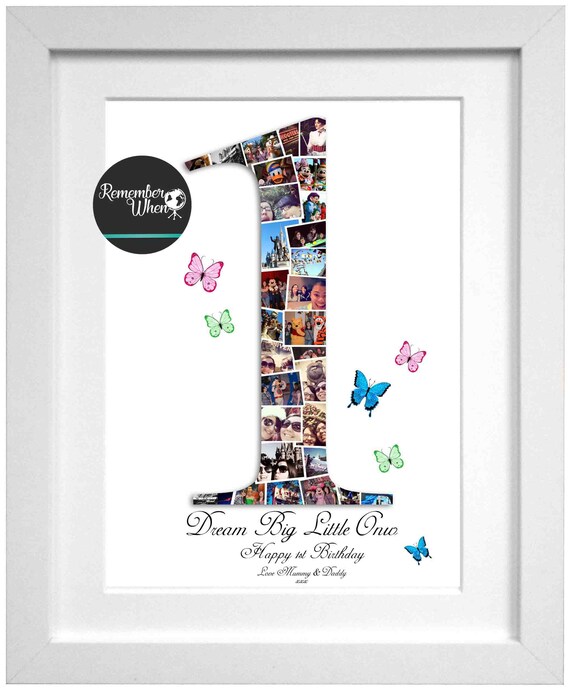 Collage de fotos de un número collage de cumpleaños 1er - Etsy España