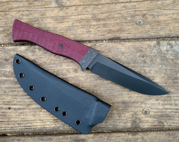 Drop Point Tactical Knife - Handmade in CPM3V With Micarta Scales ...