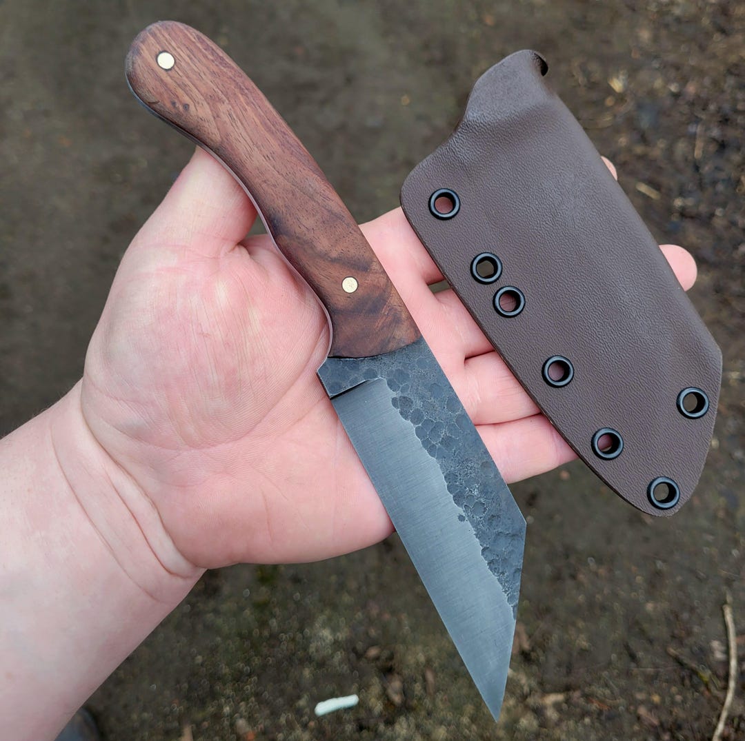 Handmade Seax Knife in 1095 With Walnut Scales - Made to Order - 8 to ...